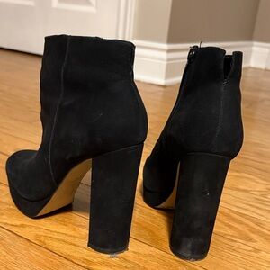 Aldo | Shoes | Aldo Platform Black Suede Bootie | Poshmark